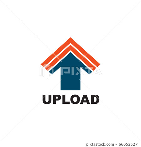 Upload icon logo design vector template - Stock Illustration [66052527 ...