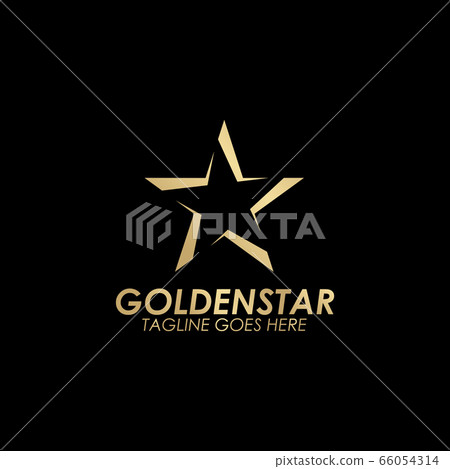 Golden stars icon logo design vector template - Stock Illustration ...