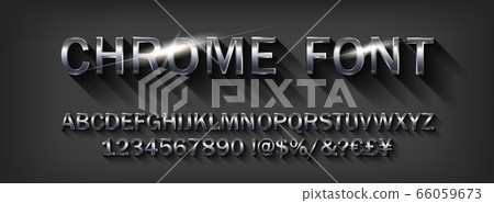 Chrome Alphabet Vector Font. - Stock Illustration [66059673] - PIXTA