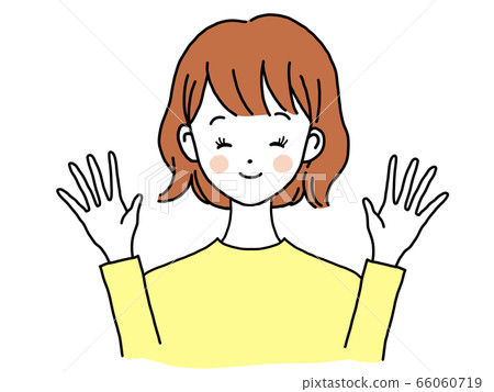 Female bye pose - Stock Illustration [66060719] - PIXTA