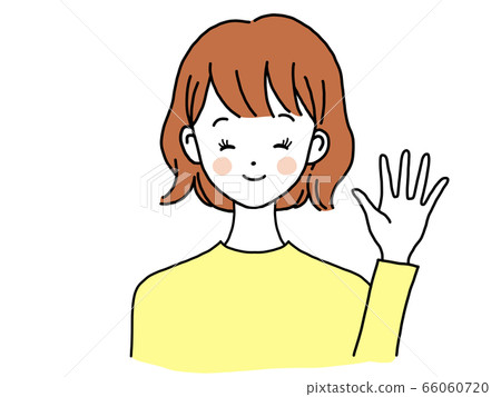 Female hand raising pose - Stock Illustration [66060720] - PIXTA