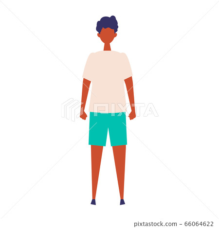 Upright man full body portrait vector illustration - Stock Illustration ...