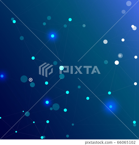 Blue glow effect dots and lines. Connect... - Stock Illustration ...