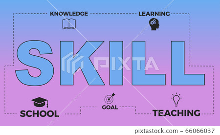 Skill with abstract signs and inscriptions.... - Stock Illustration ...