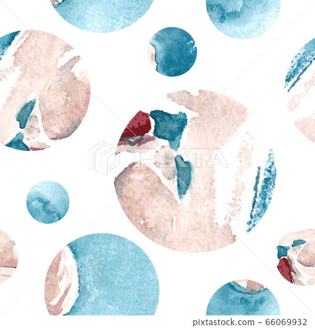 Geometric watercolor seamless pattern with... - Stock Illustration ...
