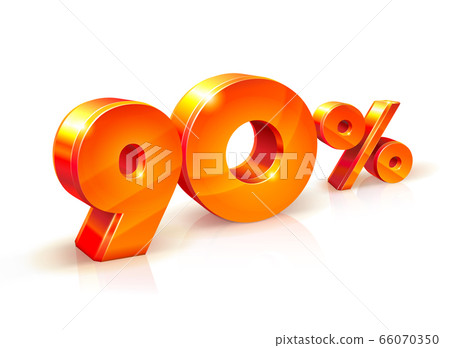 Sale 90% percents off on a white background. - Stock Illustration ...