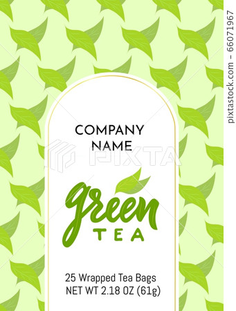 Template of packaging Green tea, company name. - Stock Illustration ...