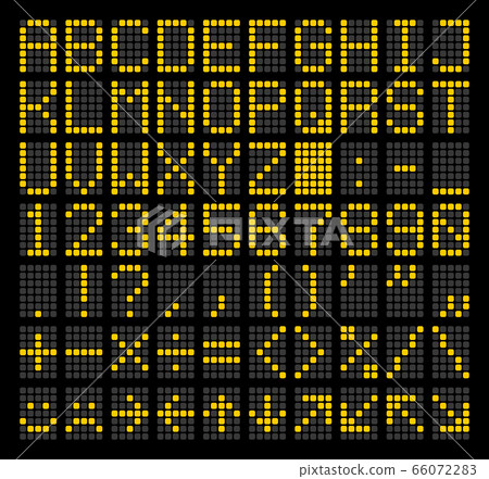 LED Dot Matrix Panel. Letters, numbers,... - Stock Illustration ...