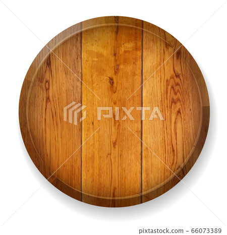 Realistic wooden round board. - Stock Illustration [66073389] - PIXTA