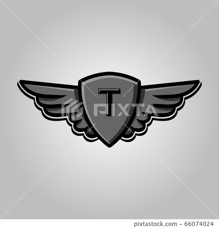 Initial Letter T, Shield Security, wing logo - Stock Illustration ...