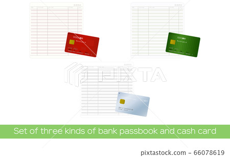 Illustration of a passbook and cash card that... - Stock Illustration ...