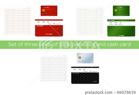 Illustration set of passbook with open and... - Stock Illustration ...