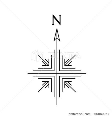 Map symbol North symbol Magnetic north - Stock Illustration [66080037 ...