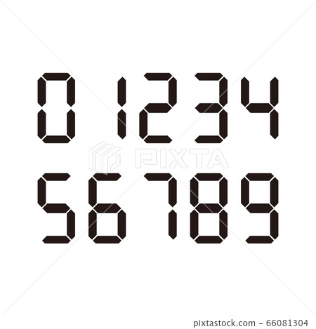 Vector illustration of digital numbers - Stock Illustration [66081304 ...
