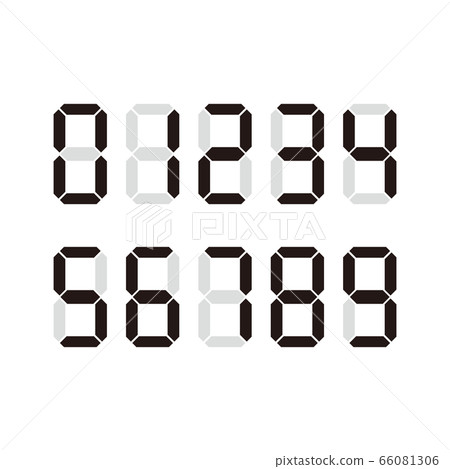 Vector illustration of digital numbers 2 - Stock Illustration [66081306 ...