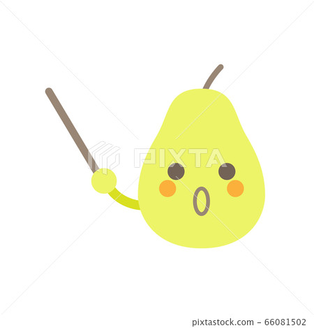 Pointing stick pear surprised - Stock Illustration [66081502] - PIXTA
