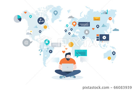 Concept of worldwide web - Stock Illustration [66083939] - PIXTA