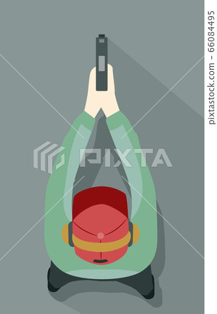 Man Isosceles Gun Grip Illustration-插圖素材 [66084495] - PIXTA圖庫