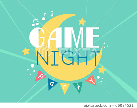 Game Night Party Design Illustration - Stock Illustration [66084521 ...