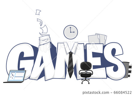 Games At Work Design Illustration - Stock Illustration [66084522] - PIXTA