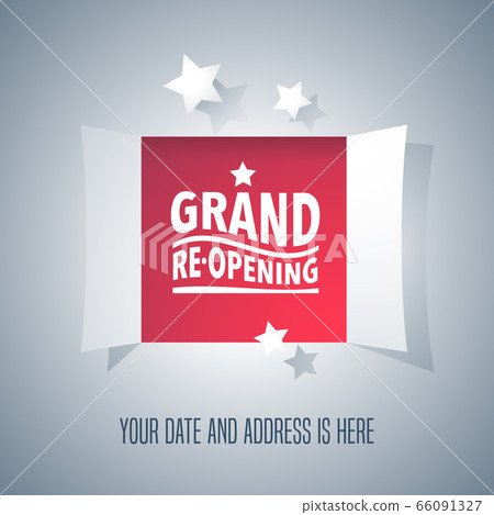 Grand opening or re opening vector... - Stock Illustration [66091327 ...