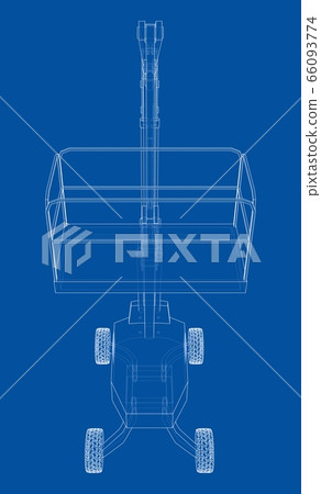 Aerial platform concept outline. Vector - Stock Illustration [66093774 ...