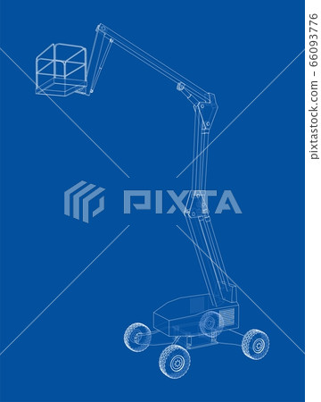 Aerial platform concept outline. Vector - Stock Illustration [66093776 ...