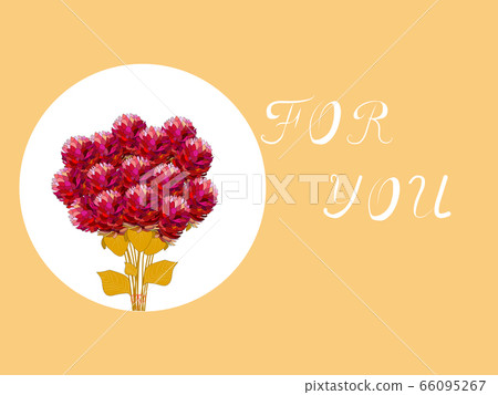 Greeting card with text and flowers. -插圖素材 [66095267] - PIXTA圖庫