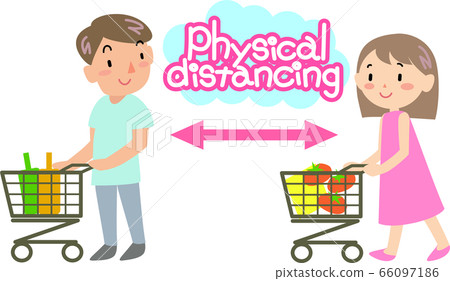 Physical distance - Stock Illustration [66097186] - PIXTA