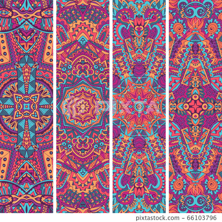 Festive colorful ornamental vector ethnic banner - Stock Illustration ...