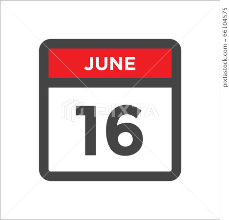 June 16 calendar icon with day of month - Stock Illustration [66104575 ...