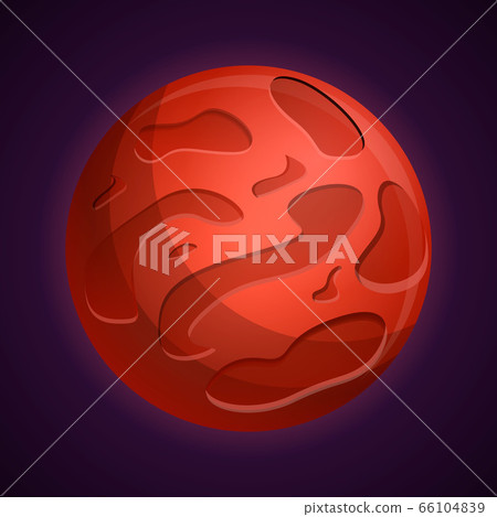 Red mars planet icon, cartoon style - Stock Illustration [66104839] - PIXTA