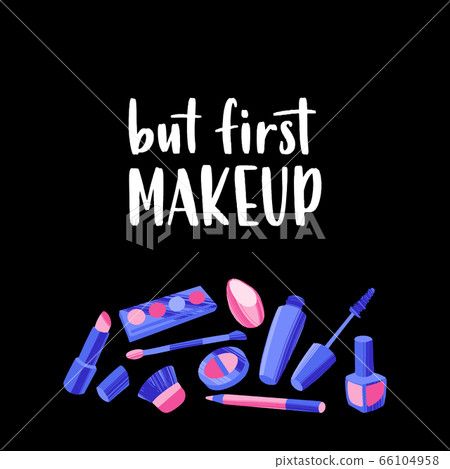Modern calligraphy style makeup phrase.... - Stock Illustration ...