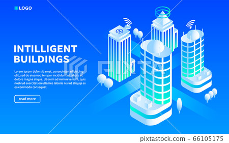 Intelligent building concept background,... - Stock Illustration ...