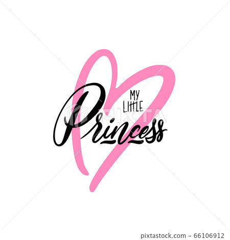 Trendy lettering little Princess for print. Modern - Stock Illustration ...
