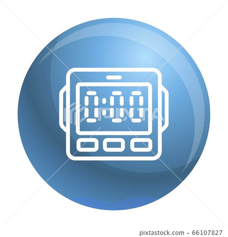 Digital kitchen timer icon, outline style - Stock Illustration ...
