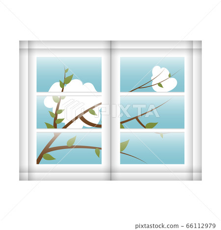 Tree seen from a window - Stock Illustration [66112979] - PIXTA
