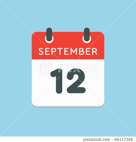 Calendar icon day 12 September, template date days - Stock Illustration ...
