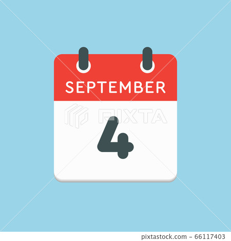 Calendar icon day 4 September, template date days - Stock Illustration ...