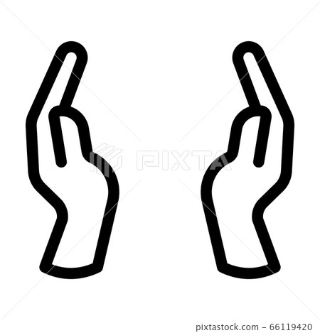 Hands keep icon, outline style-插圖素材 [66119420] - PIXTA圖庫
