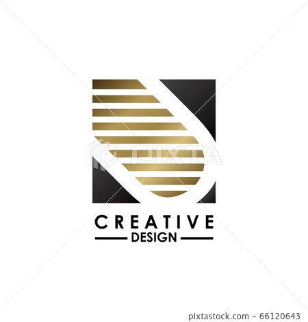Negative Space Letter U logo. Creative design - Stock Illustration ...