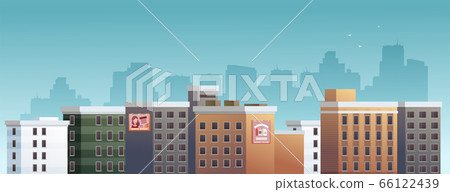 Downtown vector building illustration isolated on - Stock Illustration ...