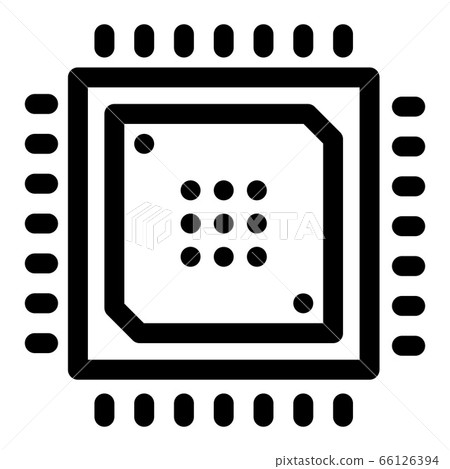 Smart chip icon, outline style - Stock Illustration [66126394] - PIXTA