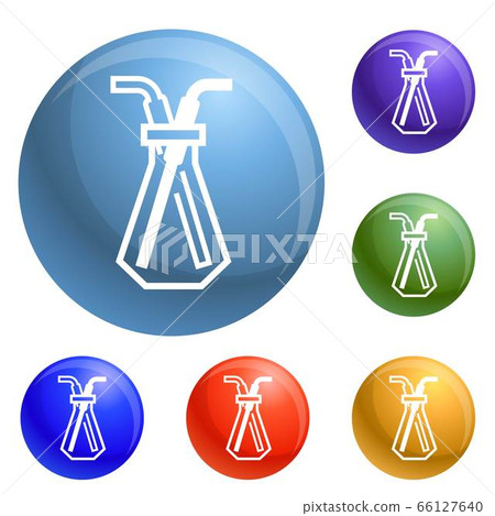 Chemical glass pipette icons set vector - Stock Illustration [66127640 ...