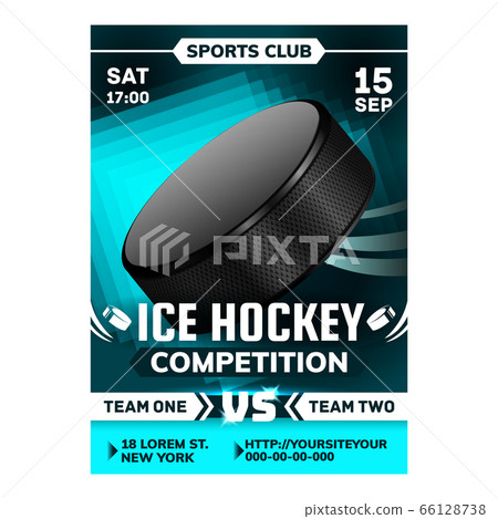 Hockey Ice Rink Sport Advertising Banner Vector - Stock Illustration ...