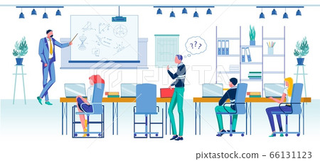 Applied Math Class with Professor and Student-插圖素材 [66131123] - PIXTA圖庫
