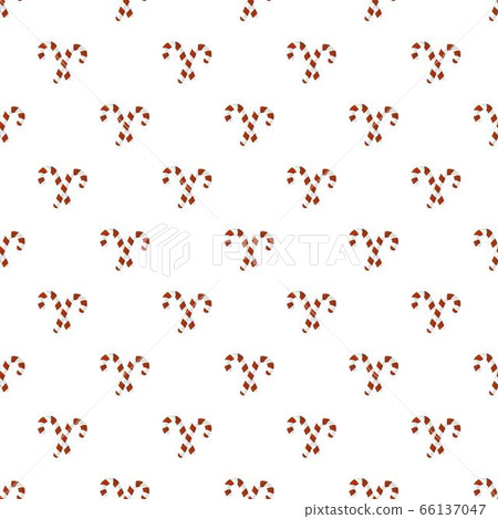 Xmas candy stick pattern seamless vector - Stock Illustration [66137047 ...