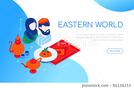 Eastern world - modern vector colorful... - Stock Illustration ...