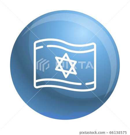 Israel flag icon, outline style - Stock Illustration [66138575] - PIXTA