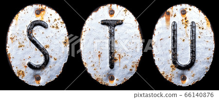 3D render set of capital letters S, T, U made... - Stock Illustration ...
